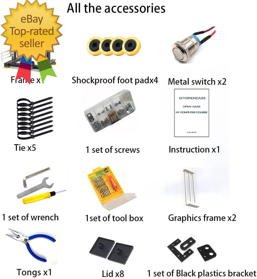 PC Creative Assembly Frame Test Bench，Open Air Frame Case, DIY Computer ...