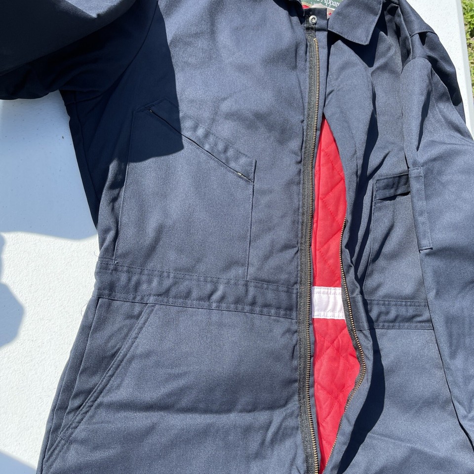 Bernie Men's Bercowear Navy Insulated Coveralls X-Large Regular 48-50 ...