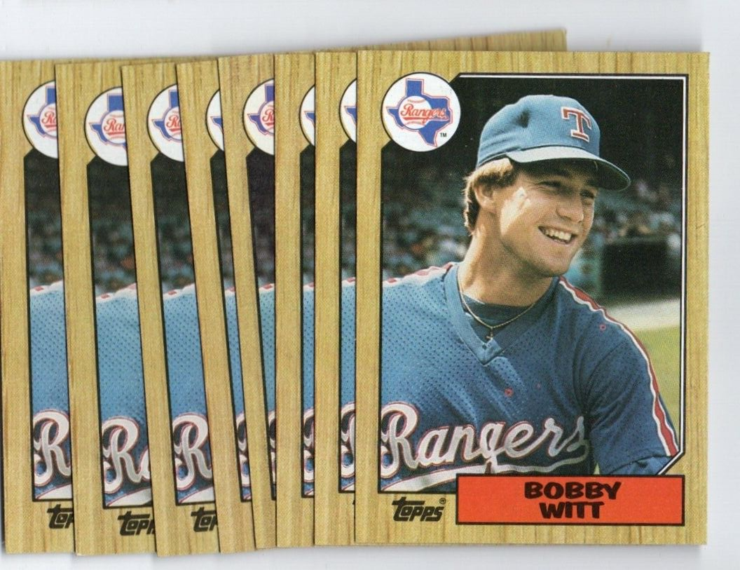 BOBBY WITT TEXAS RANGERS 1987 TOPPS 7X ROOKIE RC LOT | eBay