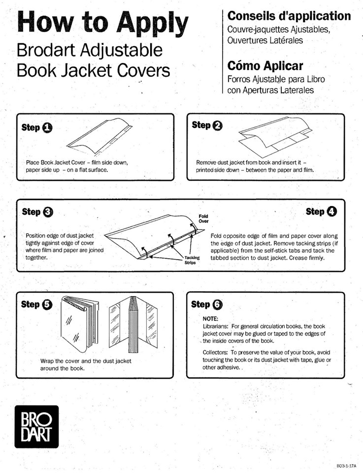 10x BRODART Just-A-Fold 12" Book Jacket Covers – 12" Archival 305x610mm ...