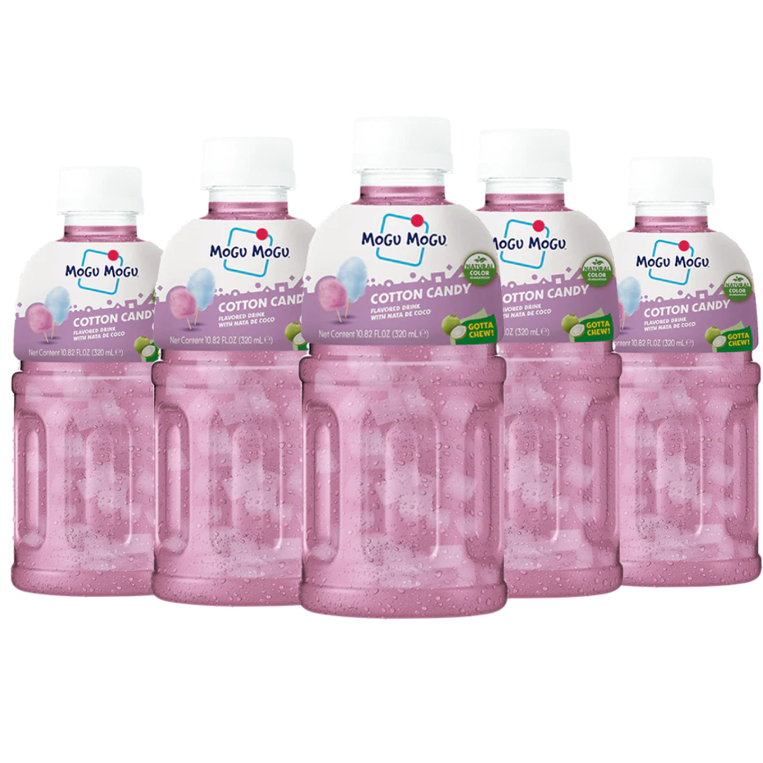MOGU MOGU Cotton Candy Drink with Nata de Coco Gotta Chew 320ml 6 ...