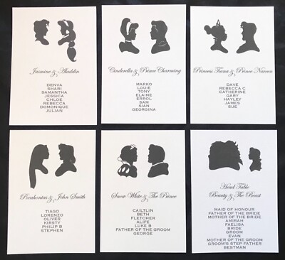Disney Wedding Table Plan, Fairytale Couples Seating Chart, Loose Table ...