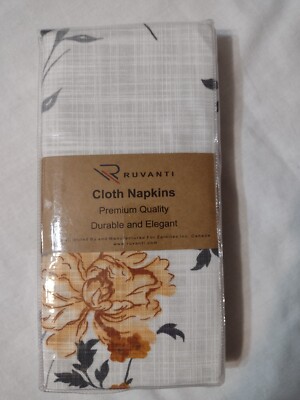 RUVANTI Fall Cloth Napkins 6 Pack 100% Cotton 18 X 18 Inch Dinner ...