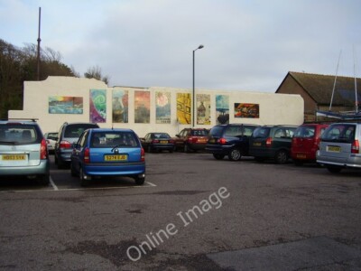 Photo 6x4 The Ham Car park Sidmouth The wall at the back contains ...