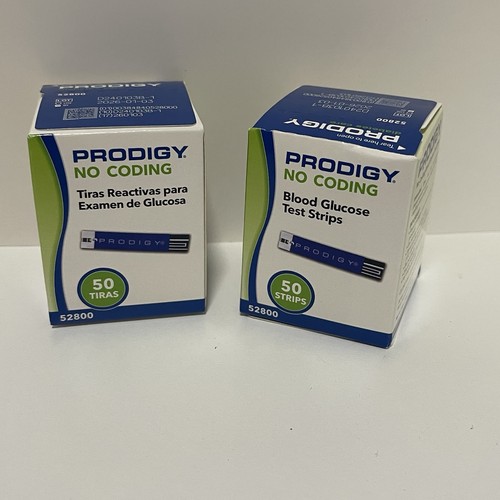 Prodigy No Coding Blood Glucose Test Strips - 100 Strips( 2 pks of 50 ...