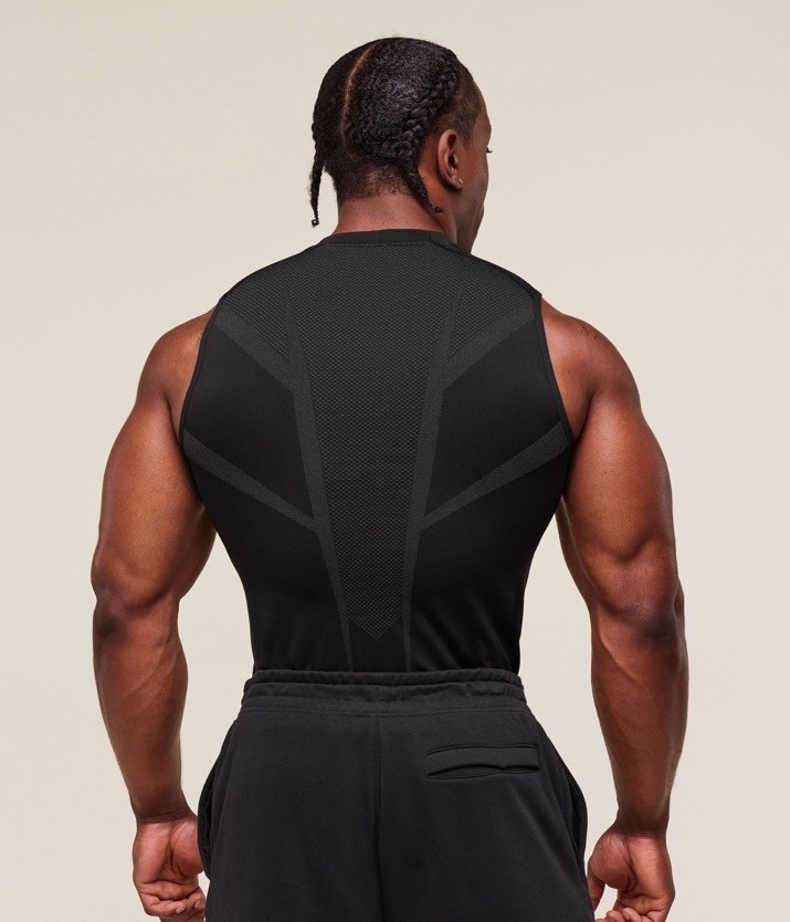 Gymshark Onyx 5.0 Seamless Tank - Black/Onyx Grey Size Large Fast Ship ...