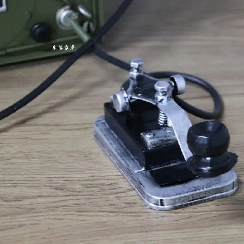 Tin Telegraph Model Wrought Iron Retro Nostalgic Radio Transmitter ...