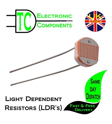Light Dependent Resistors (LDR's) Photoresistors 10 Pack 7 types+Kits ...