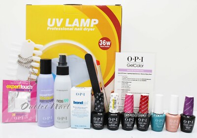 OPI Nail Gel Manicure Starter Kit:UV LAMP+Base+Top+B ond+Nas99+Remov ...