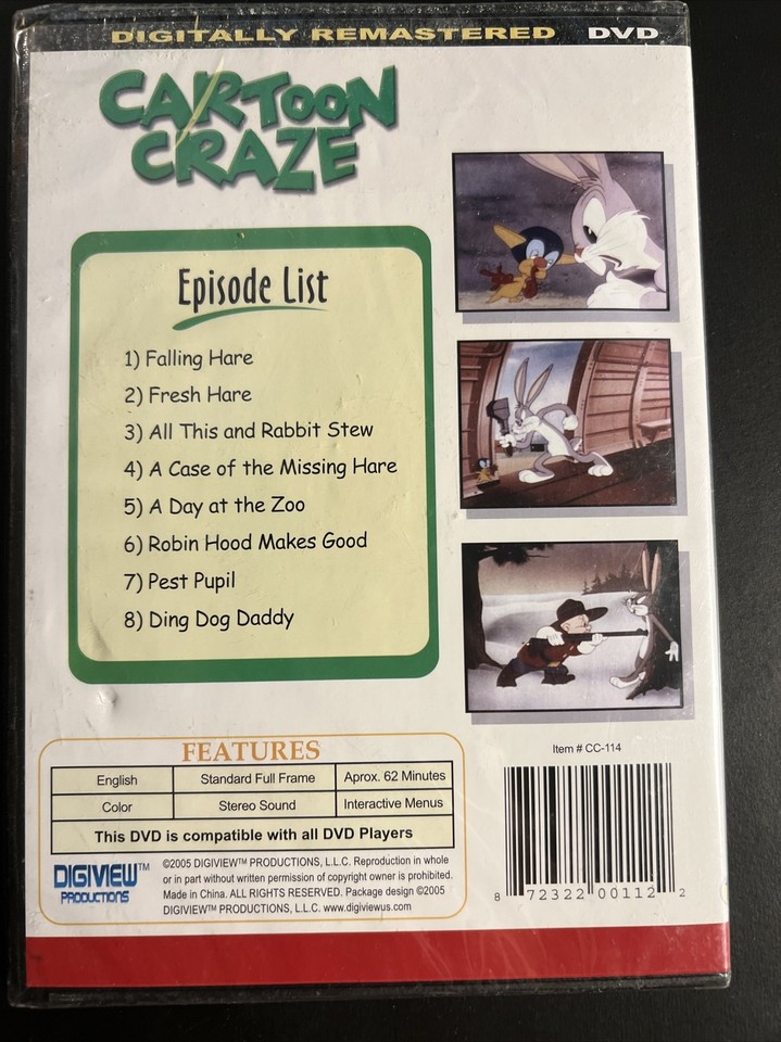 Cartoon Craze Presents Bugs Bunny: Falling Hare (DVD, 2006) New Sealed ...