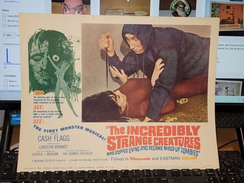 VINTAGE ORIGINAL MOTION PICTURE LOBBY CARD THE INCREDIBLY STRANGE CREATURES 1964 | eBay