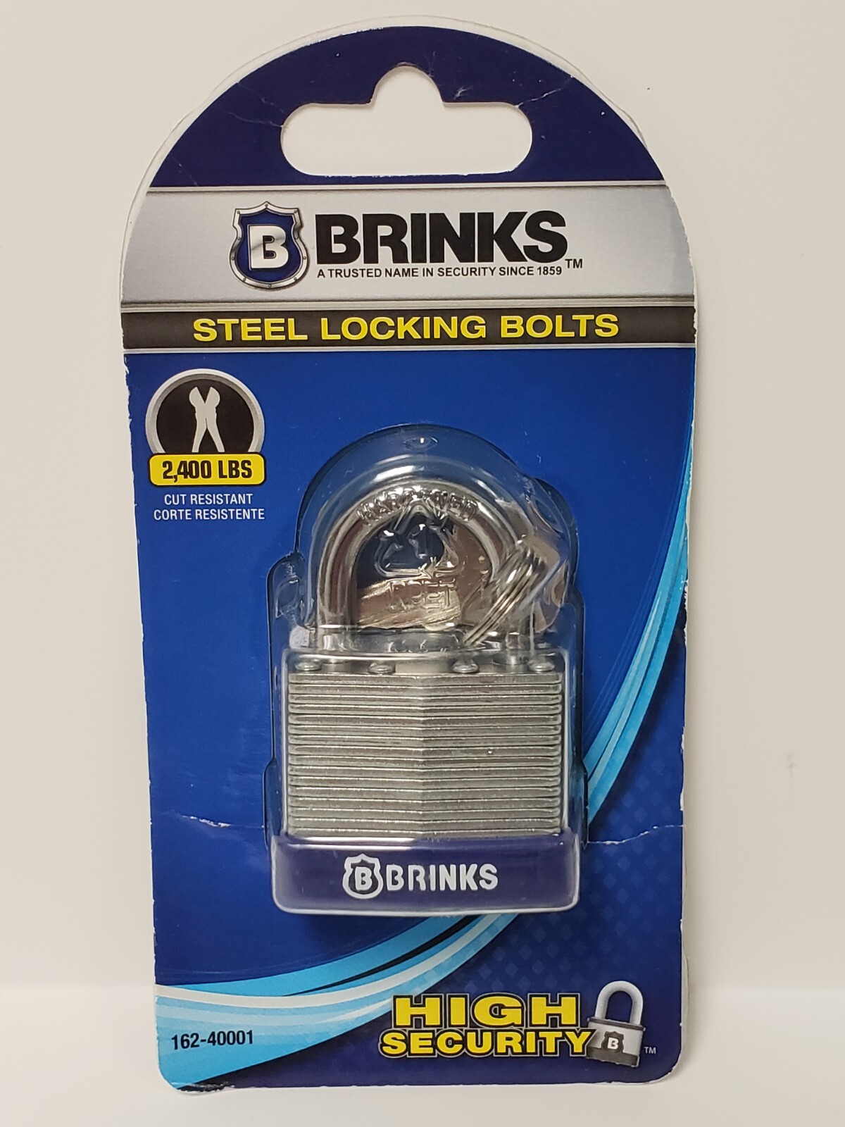 BRINKS High Security Steel Padlock with 2 Keys New in Package | eBay