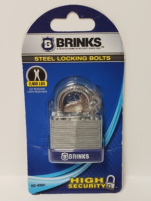 BRINKS High Security Steel Padlock with 2 Keys New in Package | eBay