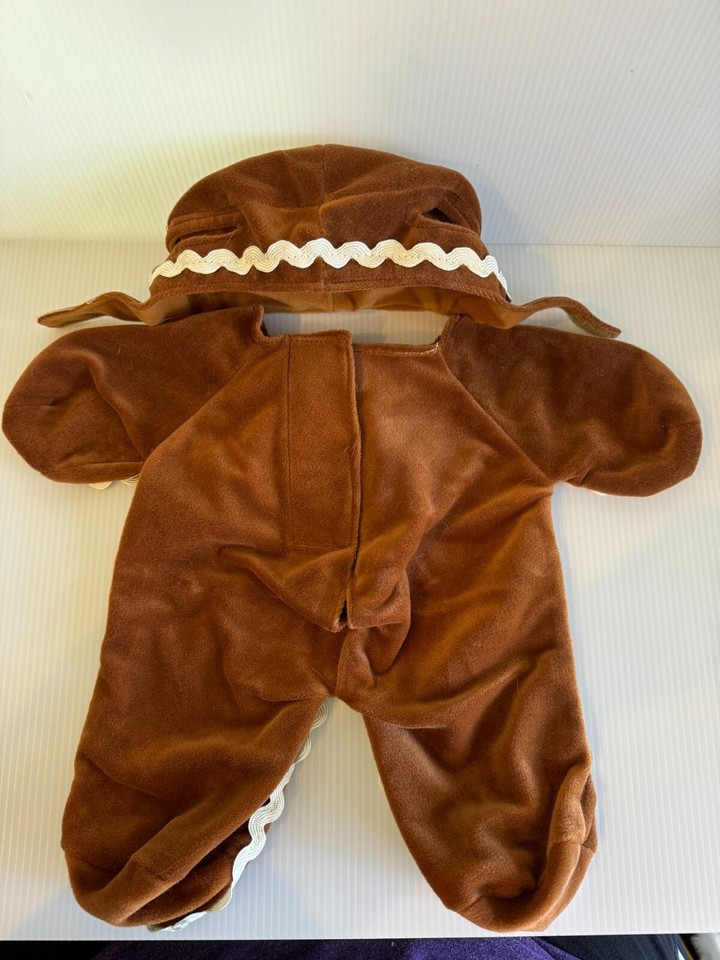 Build A Bear Head Gingerbread Man Costume ~ Bodysuit & Hat ~ BABWS | eBay