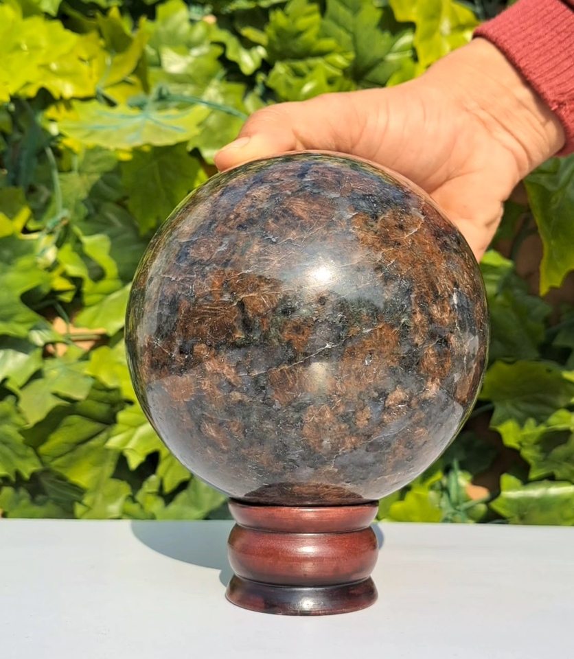 125MM Blue Iolite Cordierite Sphere Stone Of Muses Water Sapphire ...