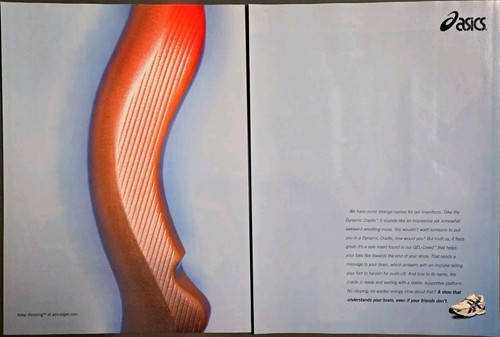 2003 2 PG PRINT AD - ASICS RUNNING SHOE AD - ASICS TIGER DYNAMIC CRADLE ...