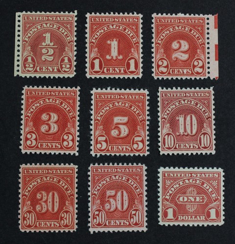 CKStamps: US Postage Due Stamps Collection Scott#J79-J87 Mint NH OG | eBay