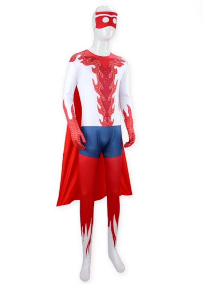 Halloween Megamind Cosplay Jumpsuit Cloak Metro City Superhero Bodysuit ...