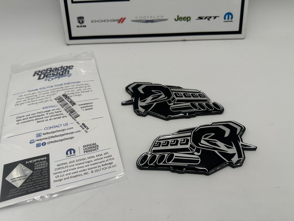 2026 Ram 1500 2500 5.7L 6.4L V8 Hemi 3D Fender Emblem Decal Badge 2 ...