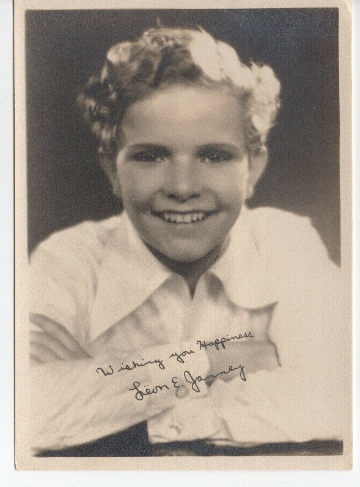 Authentic Original 1930s Leon Janney 5x7 Studio Fan Photo Printed ...