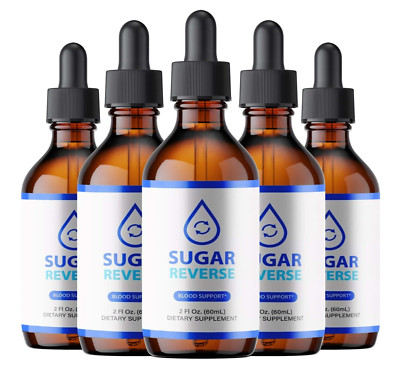 (5 Pack) Sugar Reverse Drops, Natural Blood Support Formula ...