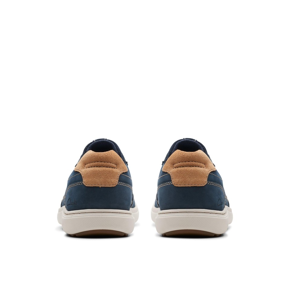 Clarks Mens Mapstone Trail Blue Leather Casual Walking Shoes | eBay