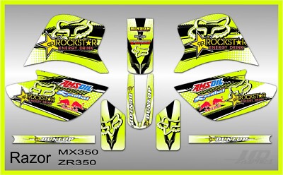 Razor MX350 graphics kit decals THICK AND HIGH GLOSS | eBay