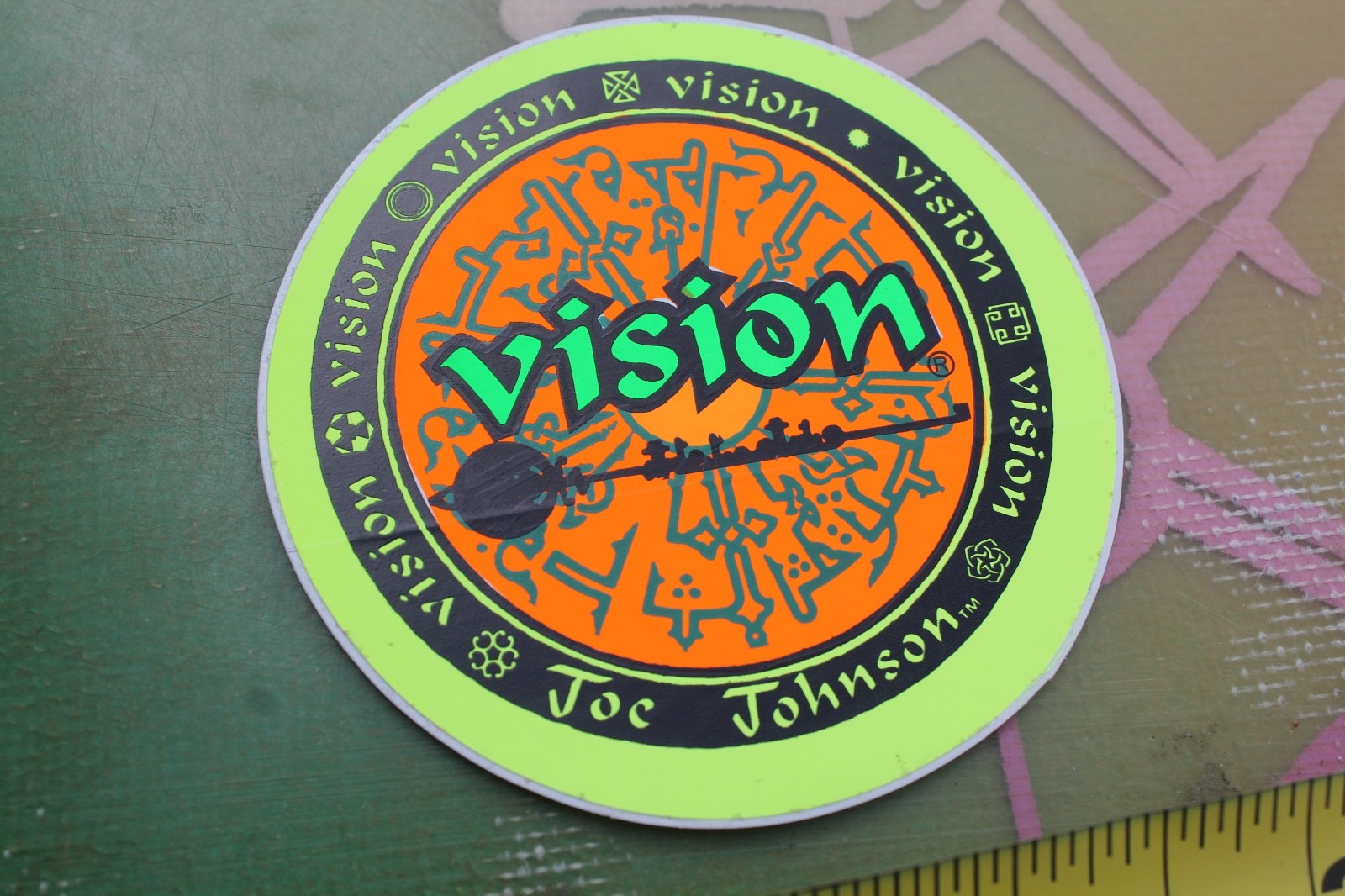 VISION Joe Johnson Model Skateboard Street Wear Neon 80's Skateboarding ...