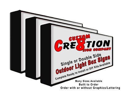 Outdoor Light Box Sign DIY Kit with Led Lighting 3'x6' single side 7 ...