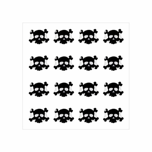 Sticker 3D Mini Skulls Black HQ | eBay