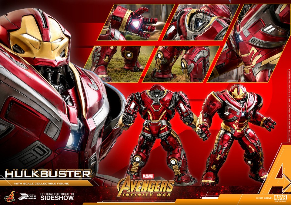 SIDESHOW HULKBUSTER HOT TOYS AVENGERS POWER POSE FACTORY SEALED SHIP ...