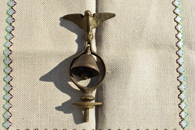 VTG ANTIQUE EAGLE BRASS BRONZE HORSE TERRET BELL SWINGER HORSE HARNESS ...
