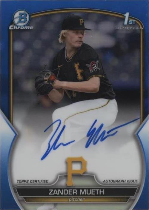 2023 Bowman Draft - Chrome Prospect Autographs Zander Mueth #CDA-ZM ...