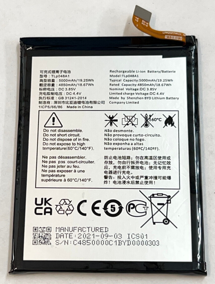 OEM Original 5000mAh 3.85V Cell Phone Battery TLp048A1 for TCL 20 XE ...