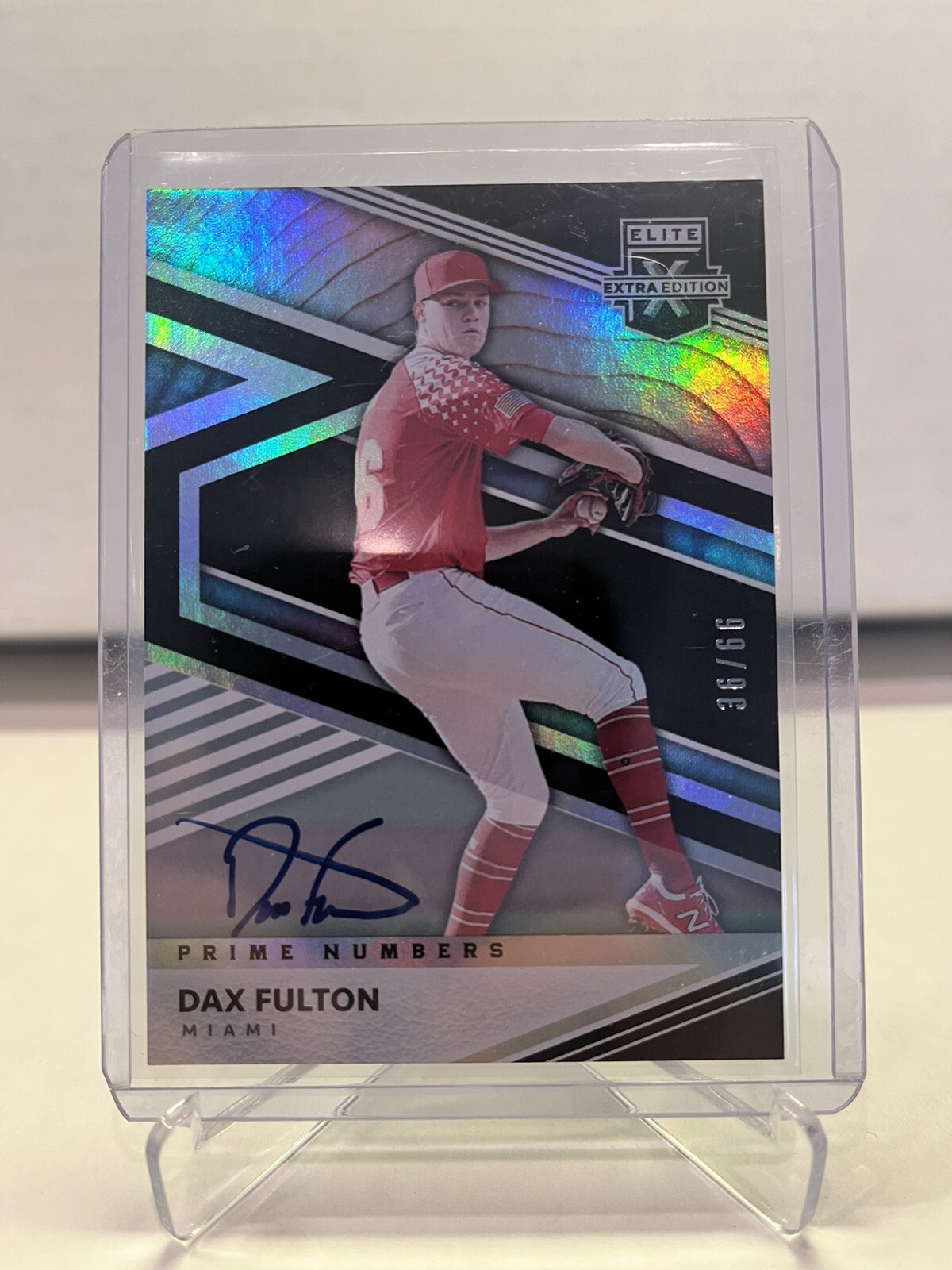 2020 Dax Fulton Panini Elite Extra Edition Prime Numbers Auto /66 ...