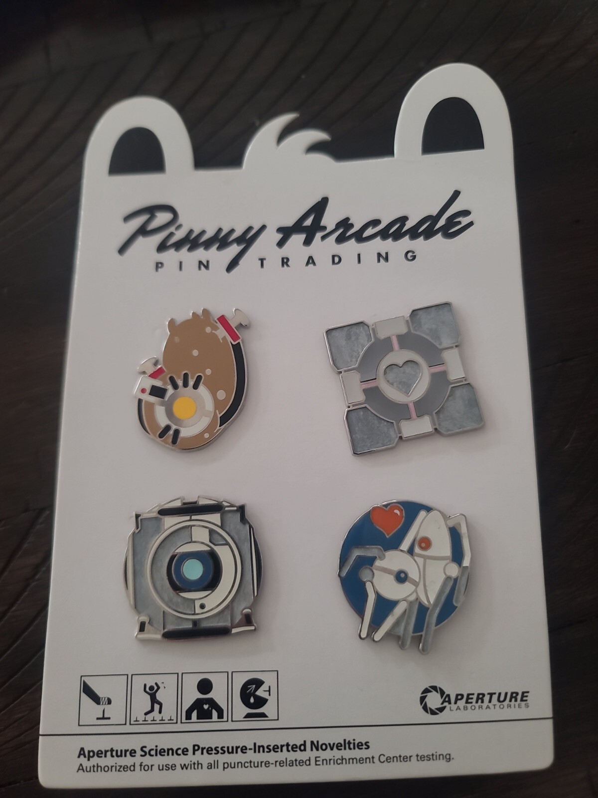 Pinny Arcade PAX West 2016 Portal 2 Pin Set Wheatley Companion Cube ...