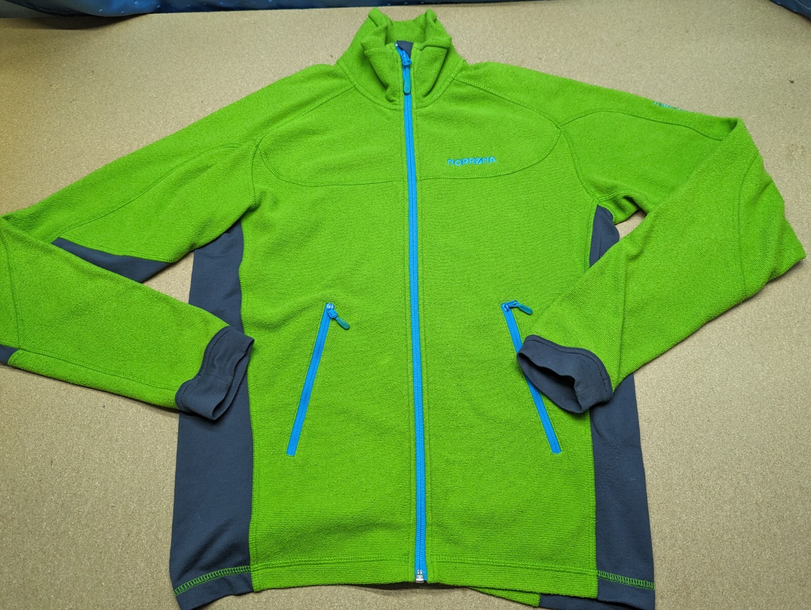 Norrona Falketind Warm1 Mens Jacket Small Green Full Zip Outdoor Fleece ...