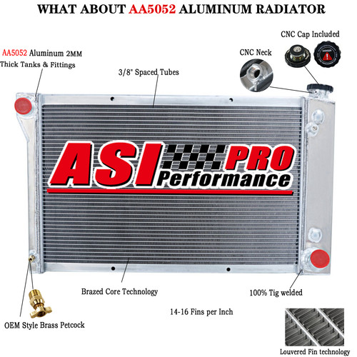 4 Row Aluminum Radiator For 1967~1972 1968 Chevy C/K C10,C20 C30 Pickup ...