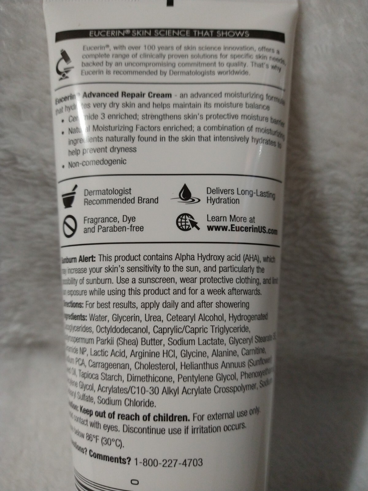 Eucerin Advanced Repair Cream 8oz Full Size New | eBay