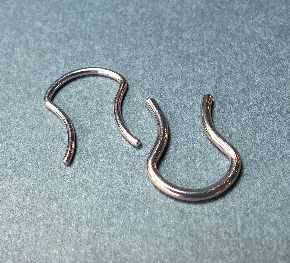 1pc 316L Surgical Steel Septum Hanger Nose Retainer 16g, 14g, 12g or ...