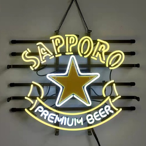 Sapporo Premium Beer Neon Sign Beer Bar Pub Wall Decor Artwork Gift ...