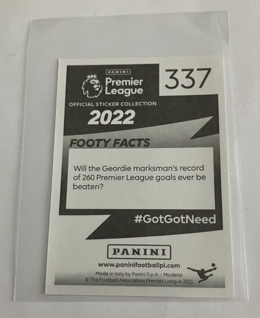 Sticker Cromo LEGEND Alan SHEARER Newcastle England PREMIER LEAGUE ...