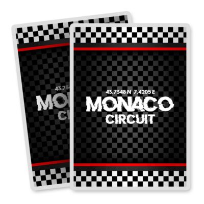 2x Vertical Vinyl Stickers Monaco Circuit Racing Checkered Flag #61147 ...