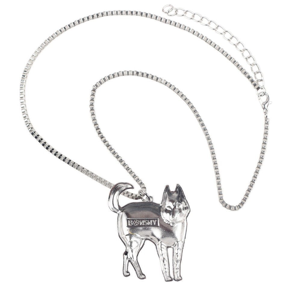 Enamel Alloy Cute Siberian Husky Dog Necklace Pendant Pets Charms ...