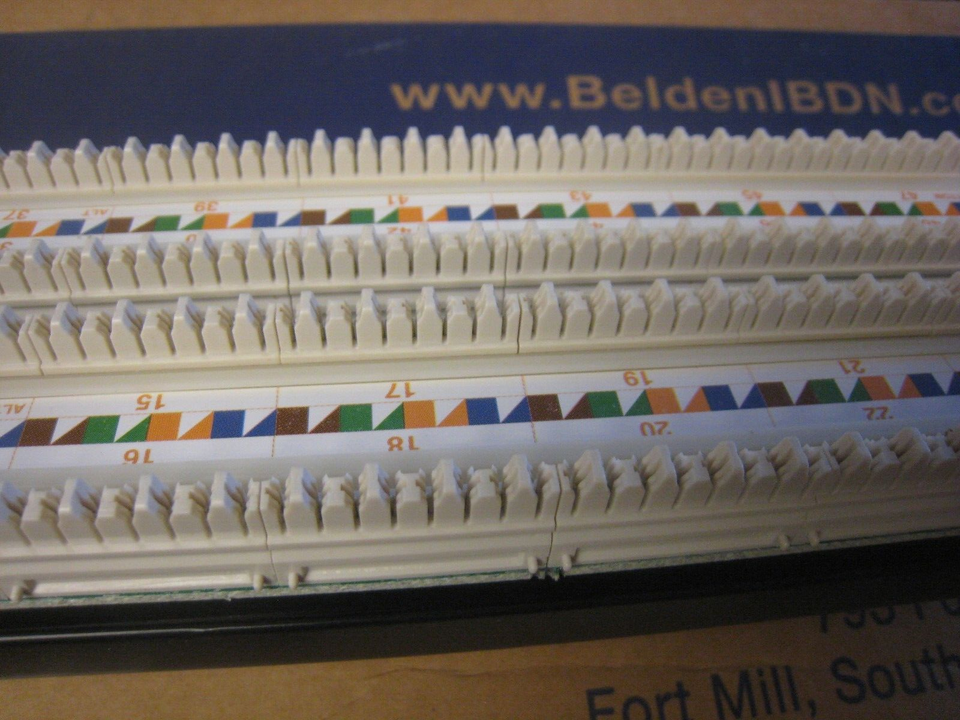 Belden AX103259 CAT5E HD-110 Patch Panel, 48-port, 2U, Black (H29) | eBay