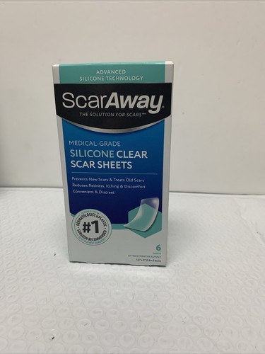 ScarAway Medical-Grade Clear Silicone Scar Sheets 6 Sheets #305 | eBay