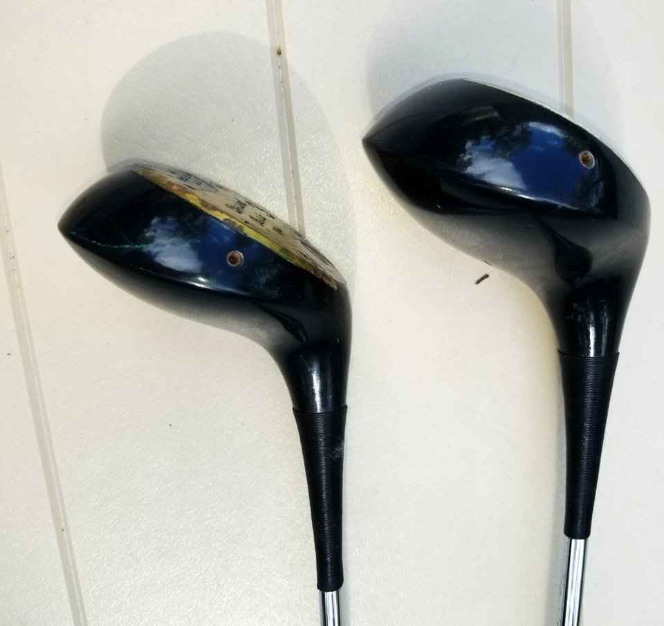 Vintage Cleveland Classic Oil Hardened TC15 Persimmon Driver & 3 Wood ...
