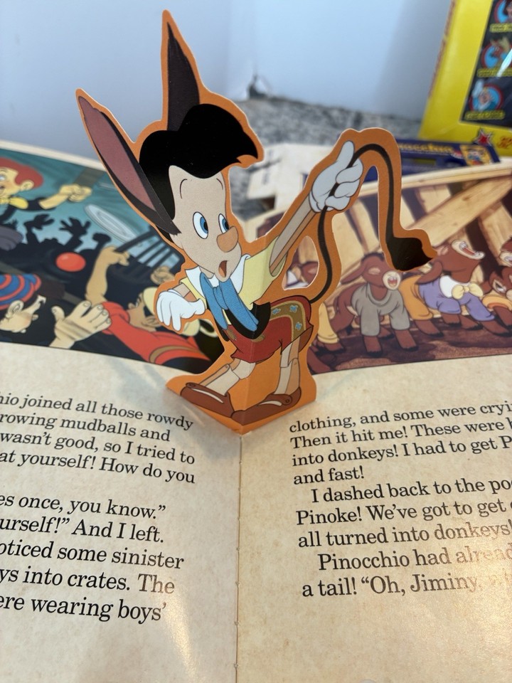 DISNEY 6 Read Along Deluxe Cassette & Pop Up Books Aladdin Beauty Snow ...