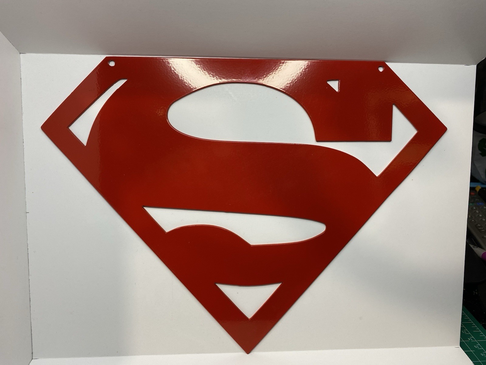 SUPERMAN - Personalized CNC Metal Sign / RED Powder Coat / 14ga ...