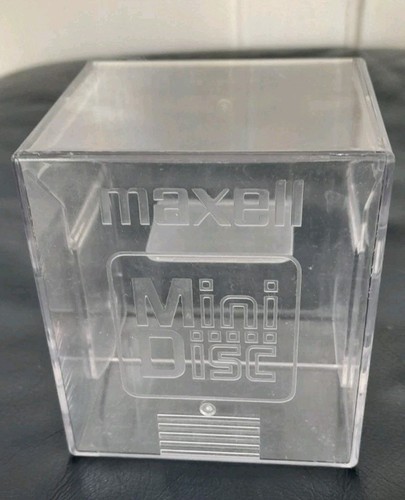MAXELL MD Plastic Cube MiniDisc Storage Case Box- Holds 10 Mini Discs ...
